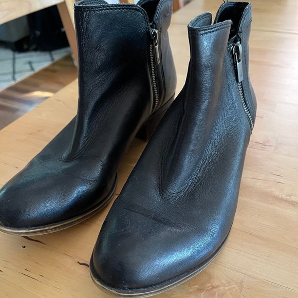 Lucky Brand | Shoes | Lucky Brand Black Leather Ankle Booties | Poshmark